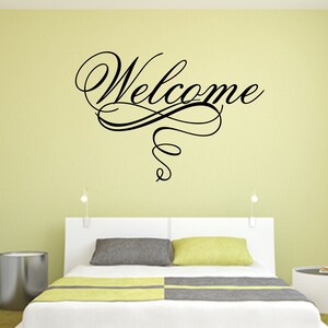 Welcome Wall Decal - Great for Home, Bedroom and Living Room Decor ...
