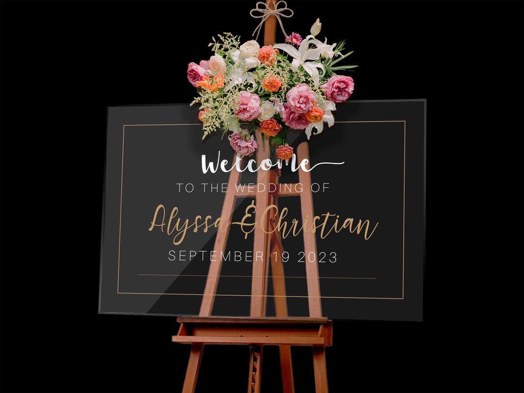 Wedding Sign - Clear Acrylic Wedding Sign - Custom Wedding Sign ...