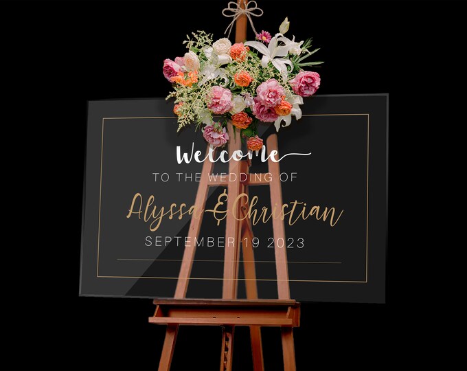 Wedding Sign Clear Acrylic Wedding Sign Custom Wedding Sign Custom ...