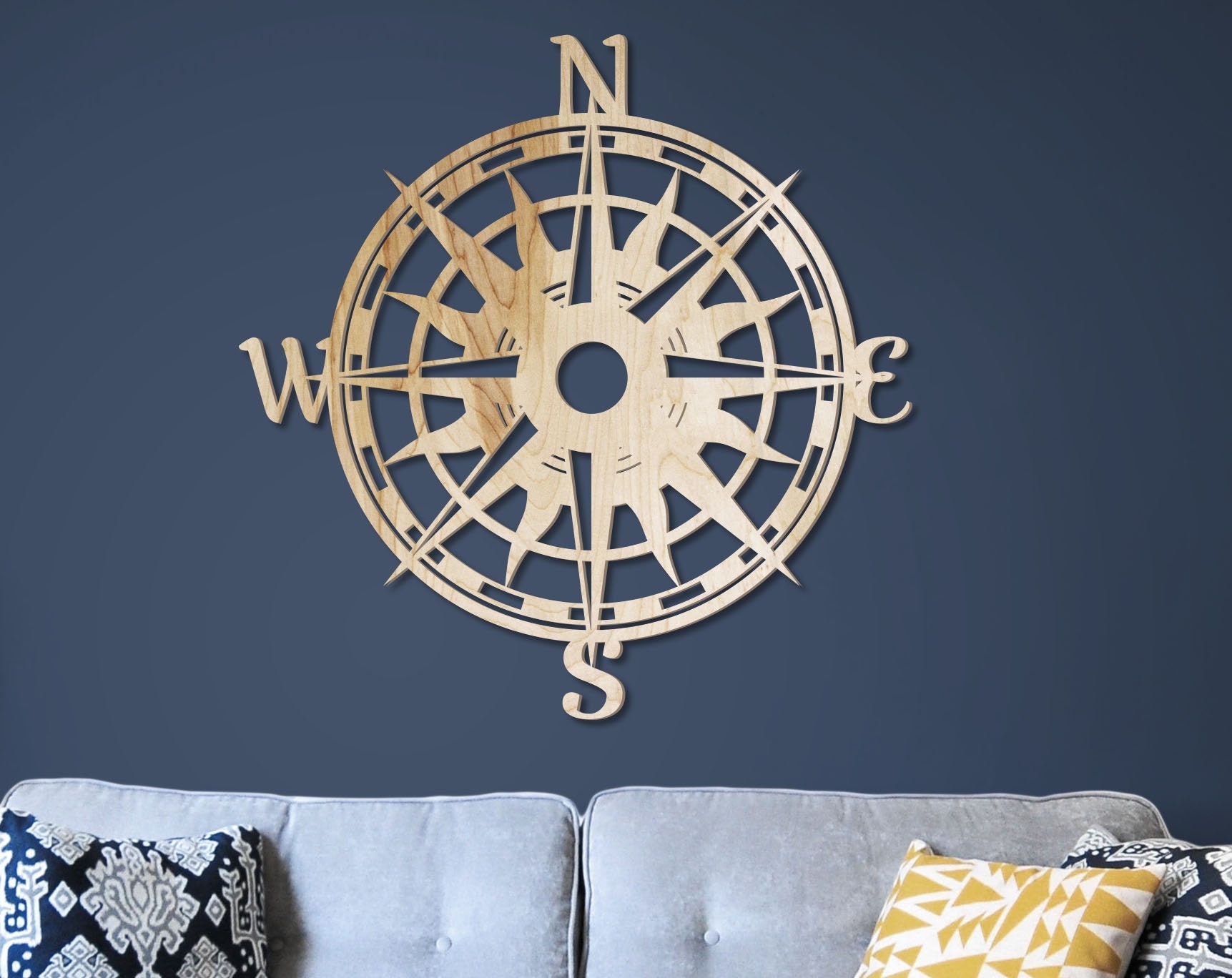 Wooden Compass Sign Nautical Decor Compass Decor Beach - Etsy
