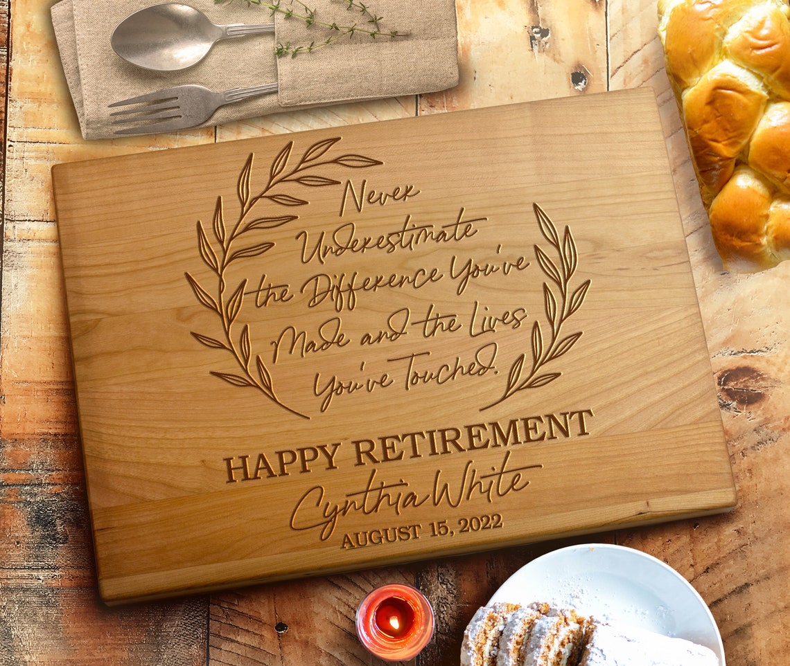 Happy Retirement Cutting Board Retirement Cutting Boards - Etsy