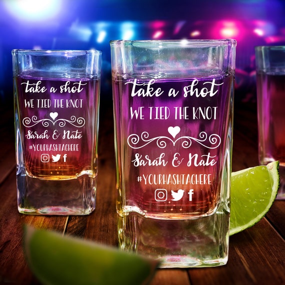 Wedding Shot Glasses Personalized Shot Glasses Anniversary | Etsy