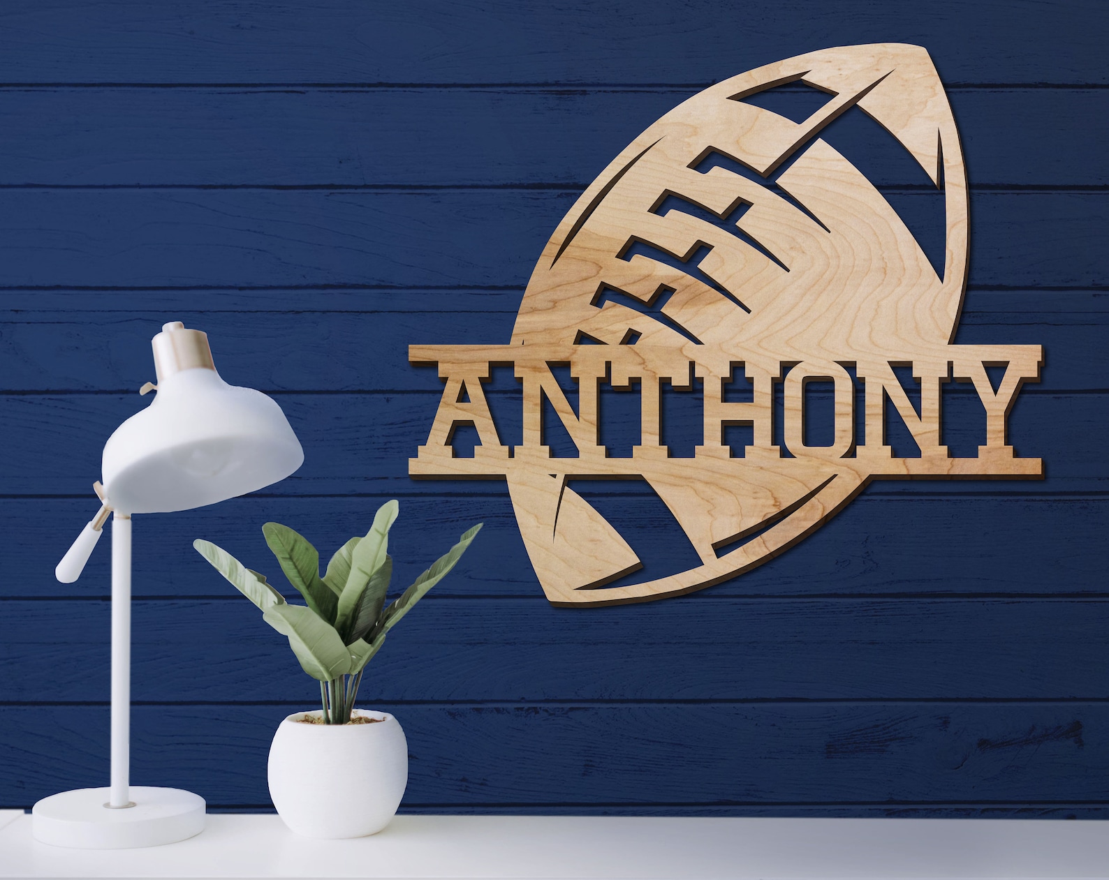 Football Name Sign Nursery Decor Personalized Wood Sign - Etsy