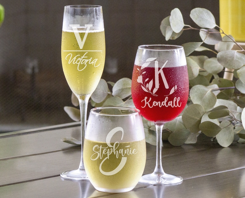 Personalized Glasses, Personalized Gifts, Monogram Glasses, Wine ...
