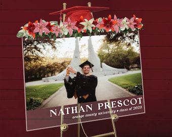 Graduation Party Welcome Sign With Picture, Graduation Photo Collage ...