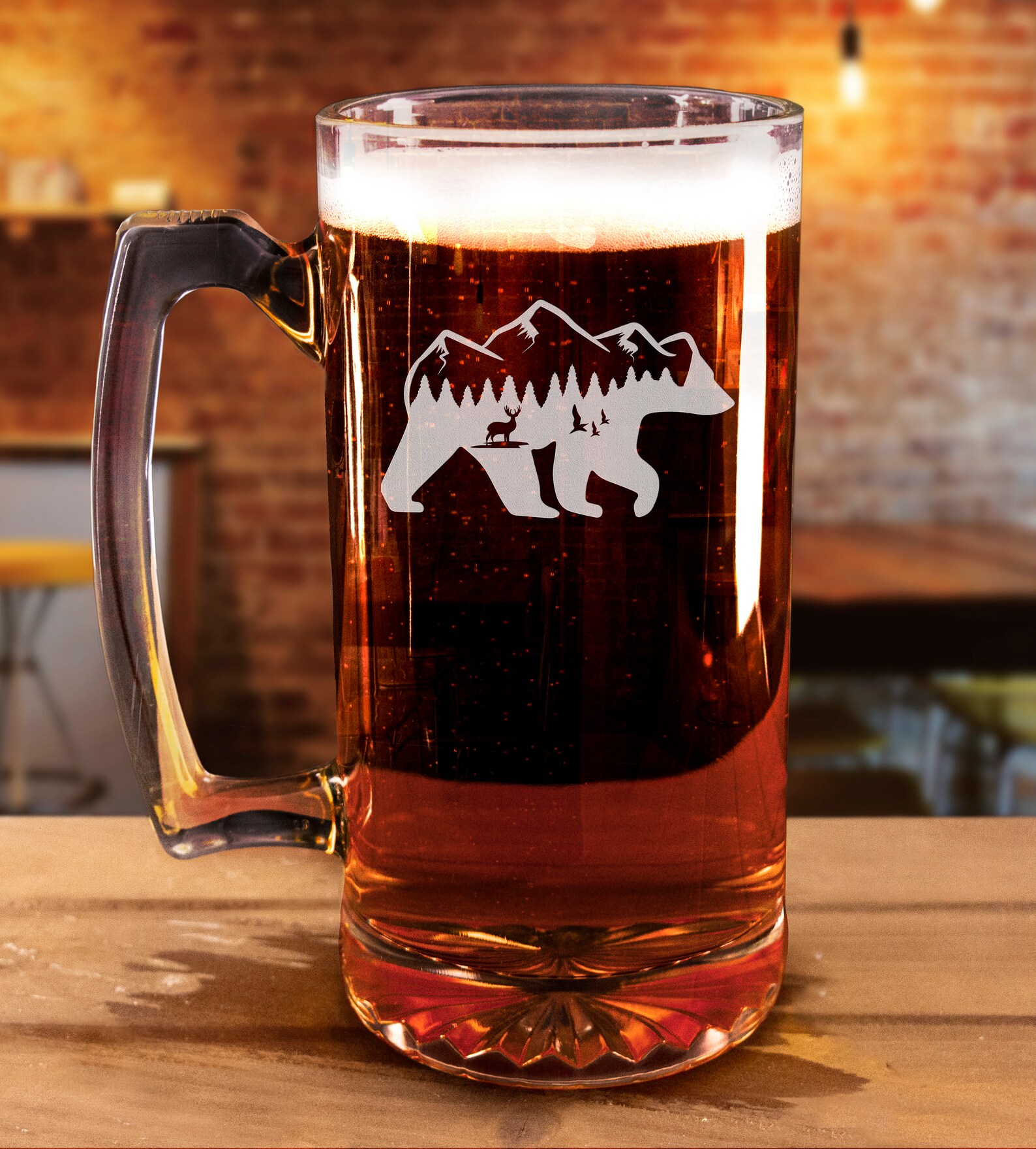 Bear Beer Mug Bear Beer Glasses Bear Gifts For Men | Etsy