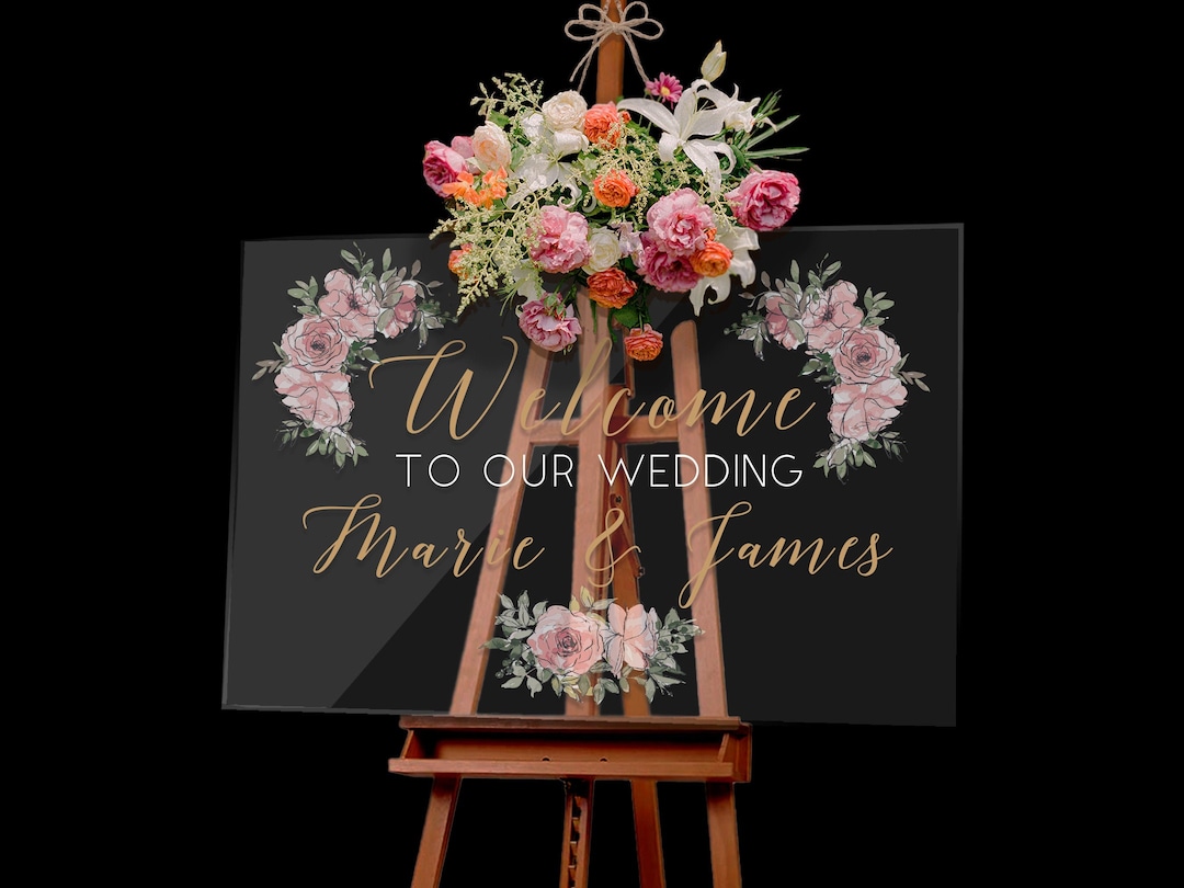 Wedding Sign - Clear Acrylic Wedding Sign - Custom Wedding Sign ...