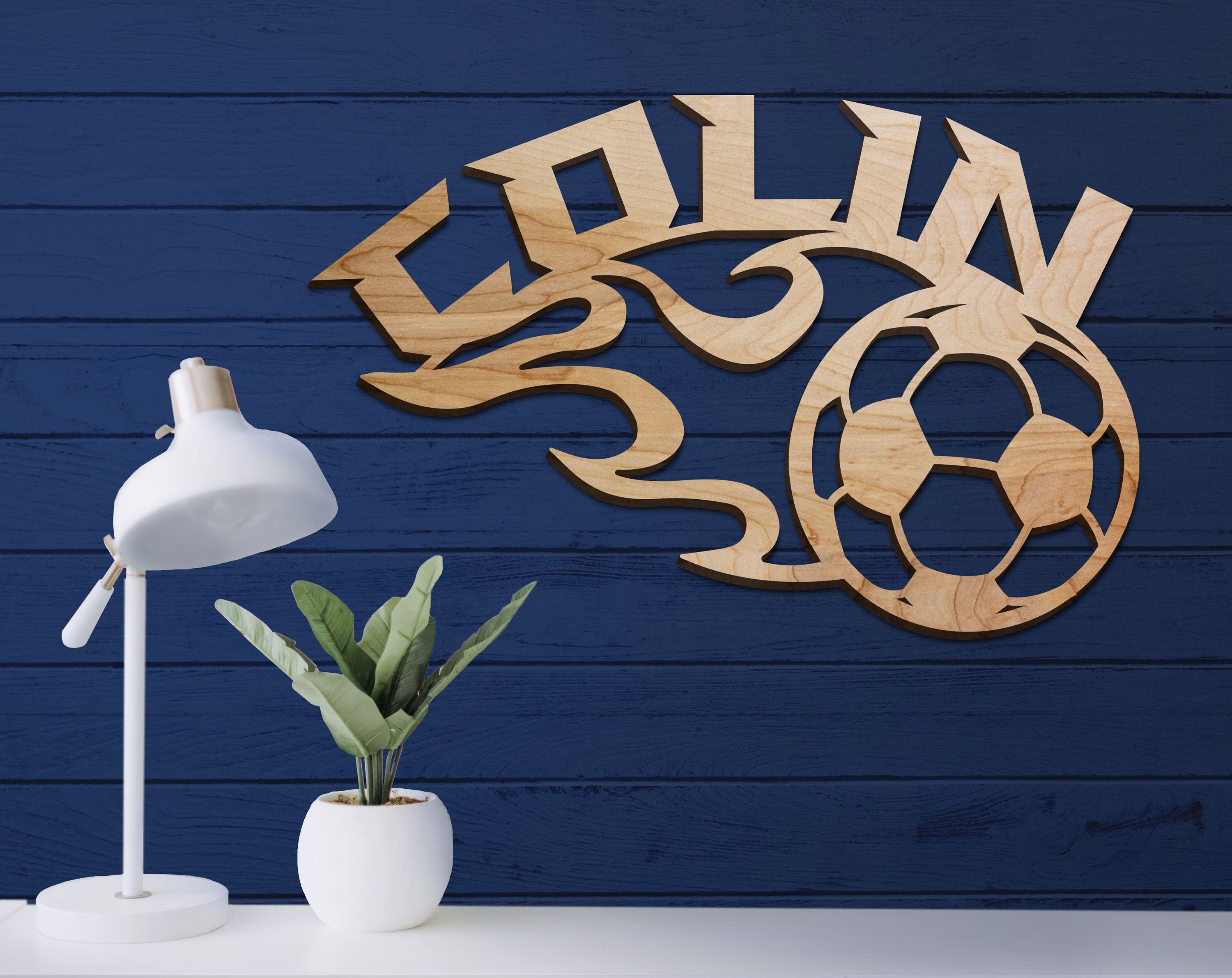 Soccer Name Sign Nursery Decor Personalized Wood Sign | Etsy