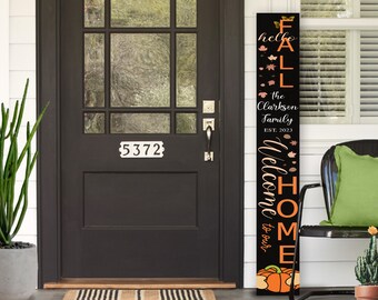 Fall Welcome Sign, Fall Leaning Porch Sign, Autumn Welcome Sign ...