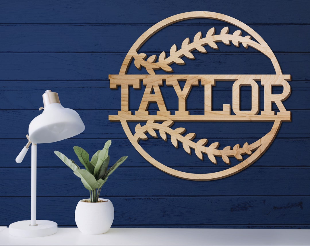 Baseball Name Sign, Nursery Decor, Personalized Wood Sign, Personalized ...