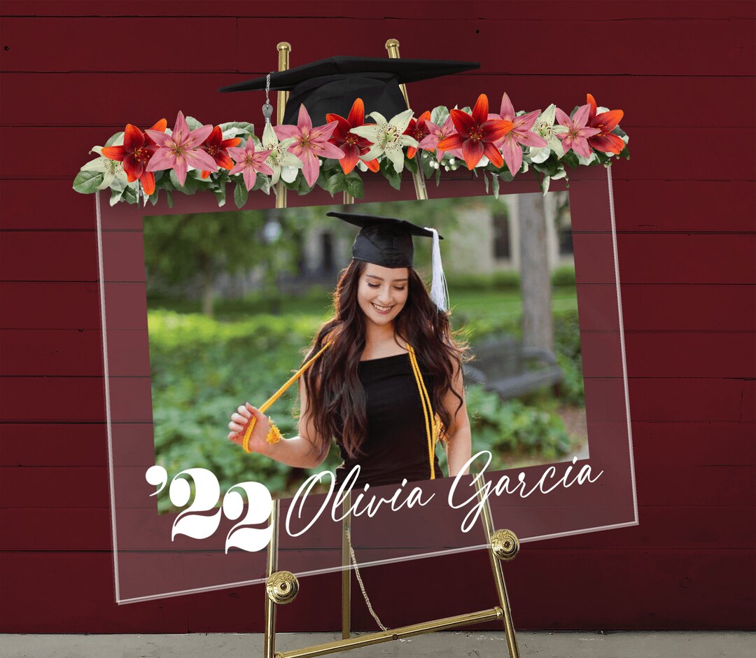 Graduation Sign Clear Acrylic Graduation Sign Custom Grad - Etsy