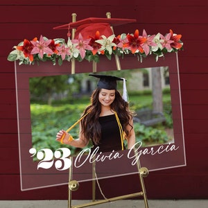 Graduation Sign - Clear Acrylic Graduation Sign - Custom Grad Sign ...