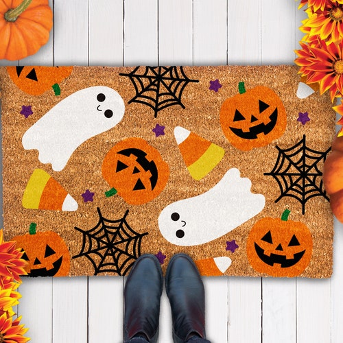 Halloween Door Mat Halloween Decor Halloween Welcome Mat - Etsy
