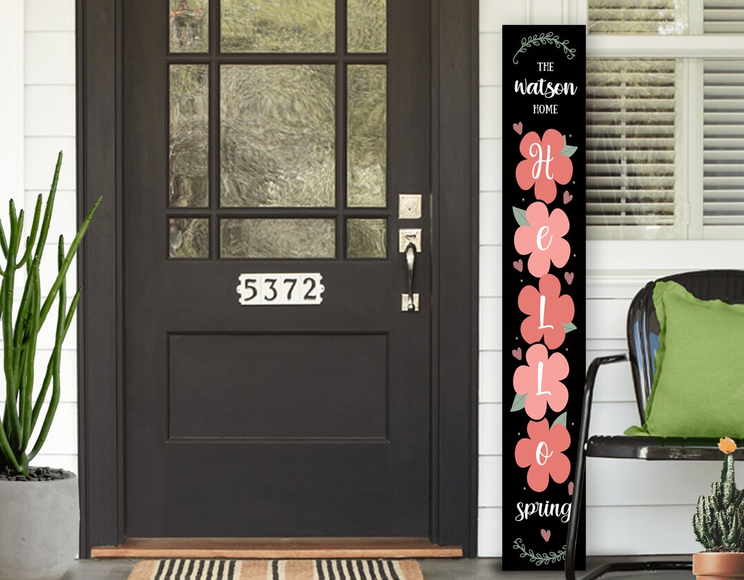 Spring Welcome Sign, Welcome Sign Front Door, Farmhouse Welcome Sign ...