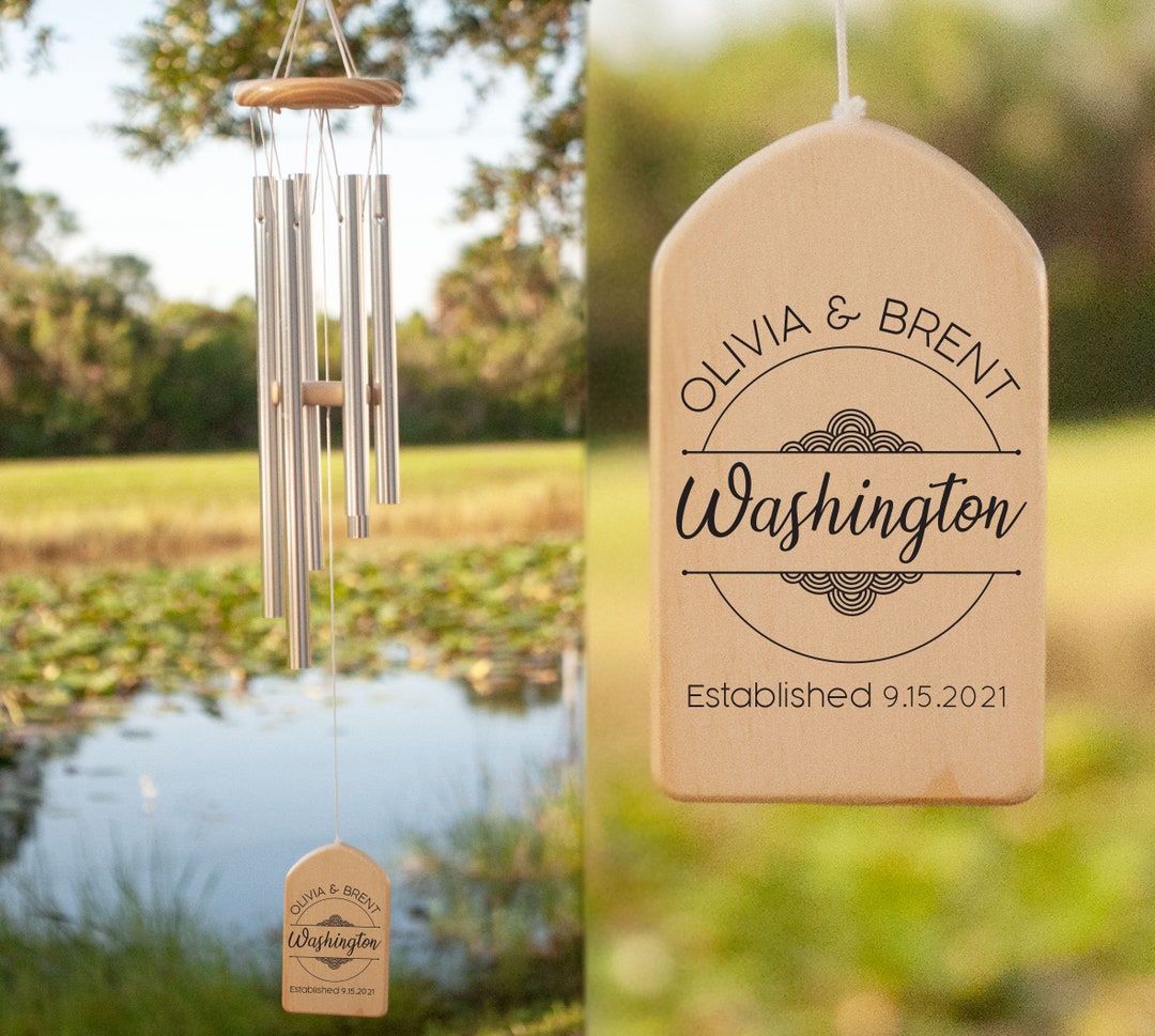 Deluxe Housewarming Wind Chime, Personalized Wind Chime, House Warming ...