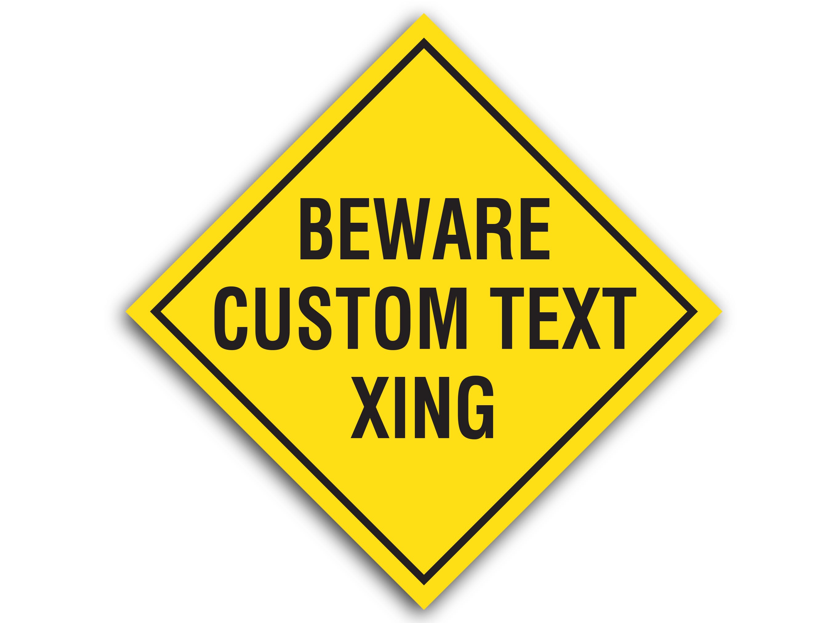 Custom Crossing Sign, Custom Xing Sign, Metal Sign, Aluminum Sign, Man ...