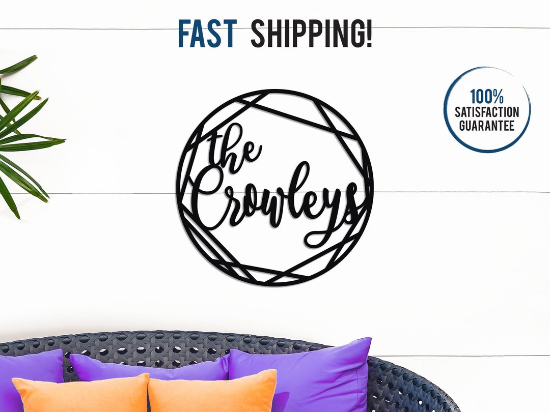 Metal Family Sign, Metal Family Name Sign, Personalized Metal Sign ...