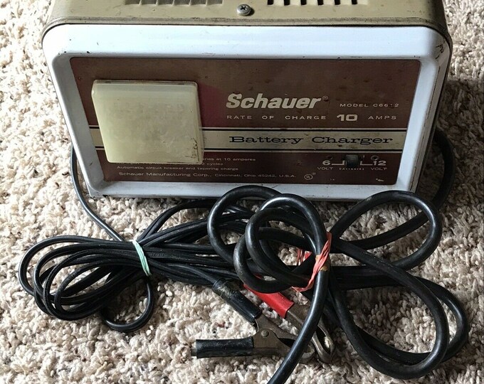 Vintage Schauer Battery Charger Model C6612 6v 12v 10 Amps Charger ...