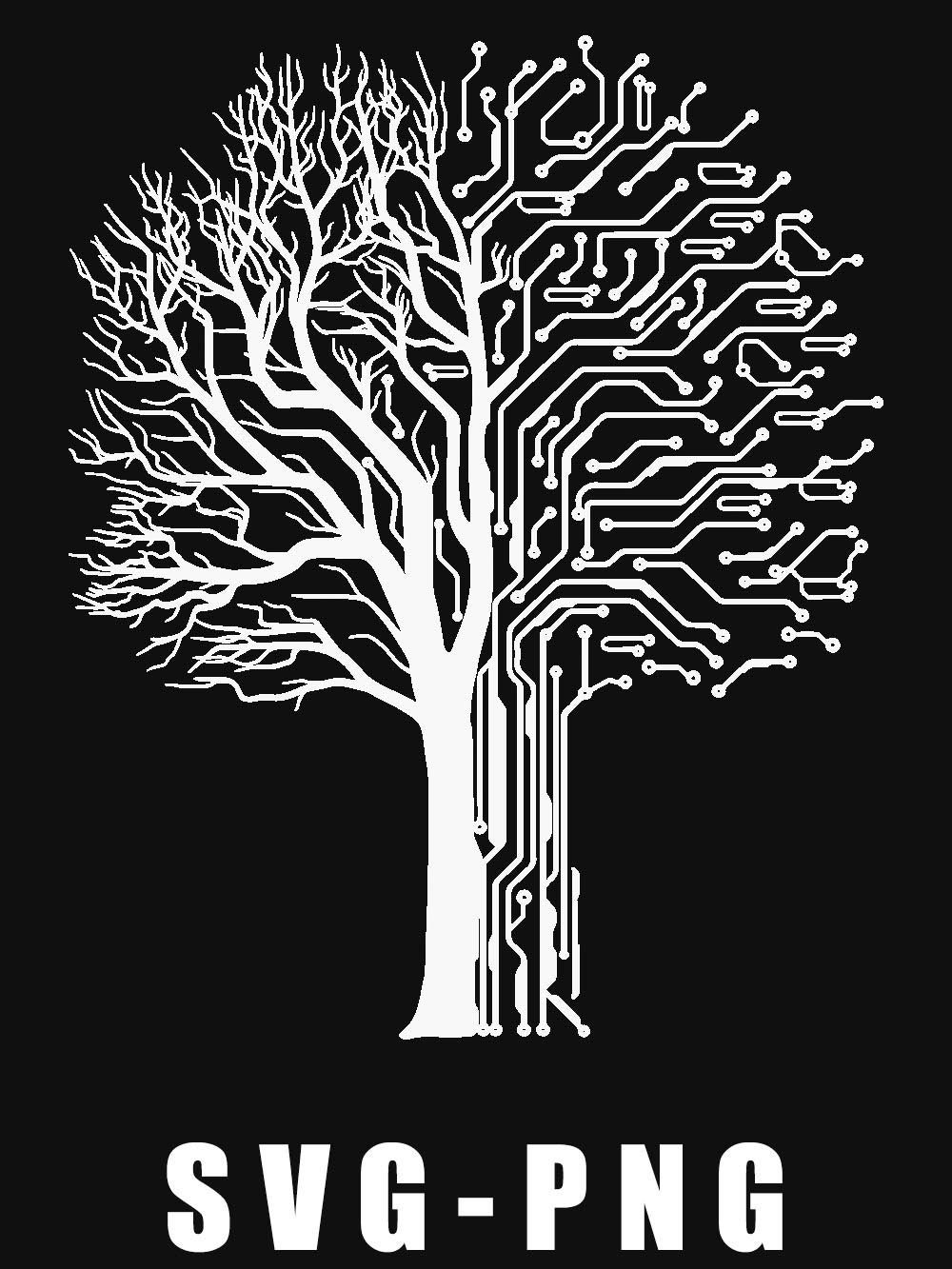 Digital Tree Svg Computer Programmer Binary Tree Coding Shirt Design SVG Instant Download SVG ...