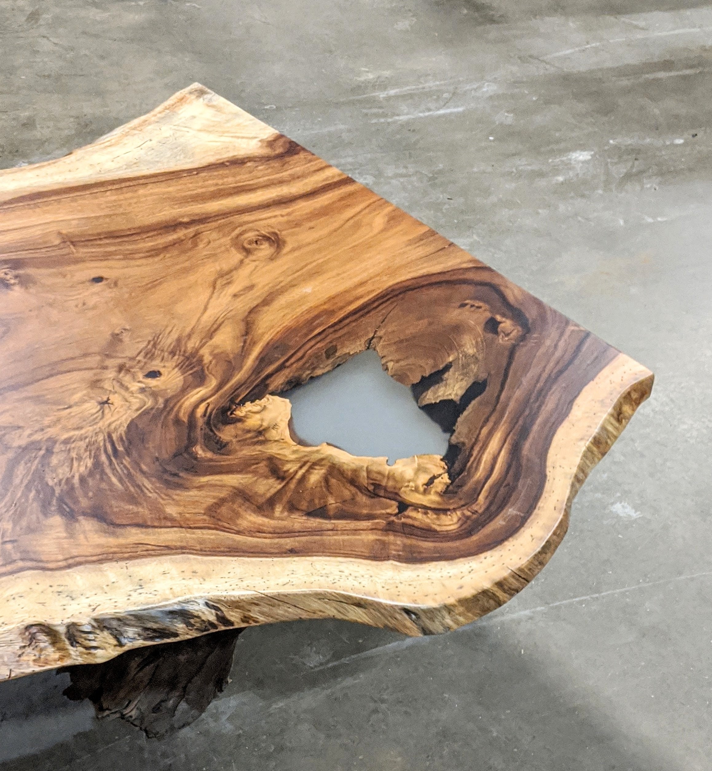 Parota Wood Slab With Inlayed Design - Etsy