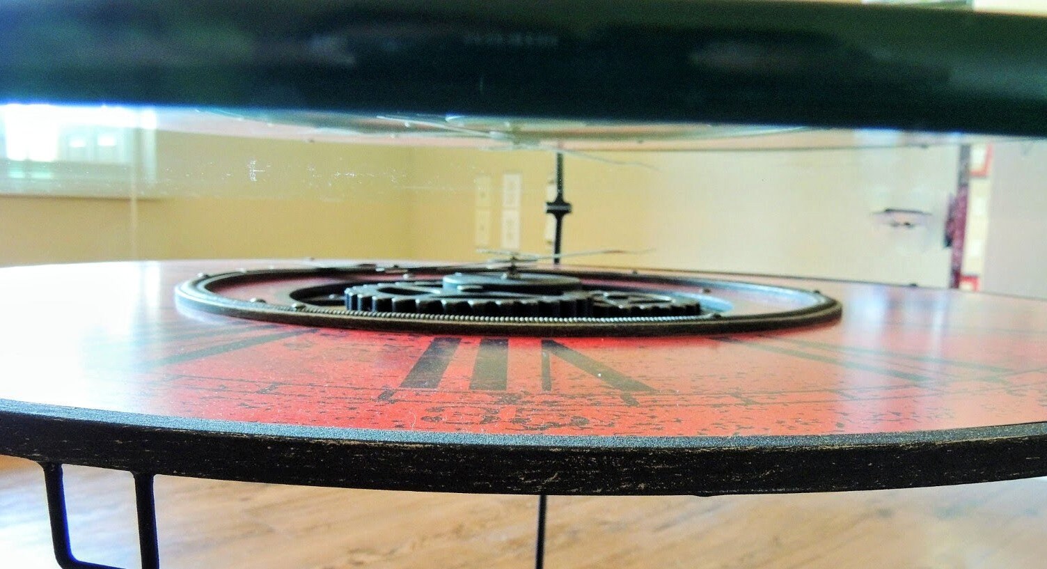 Sprocket Clock Coffee Table in Red - Etsy