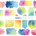 Watercolor Clip Art Set - 18 Assorted Pieces - Splotches Hand Painted ...