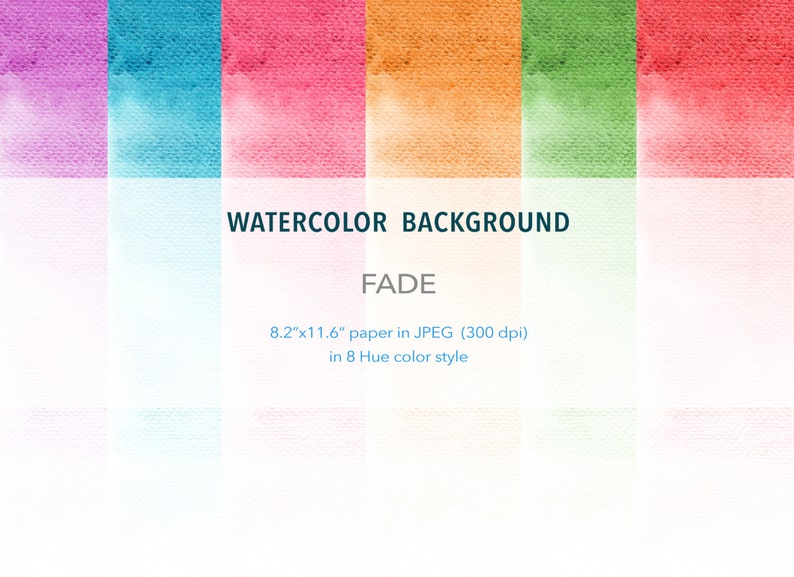 Watercolor Background - Fade - 8.2" X 11.6" Printable, Free Commercial ...