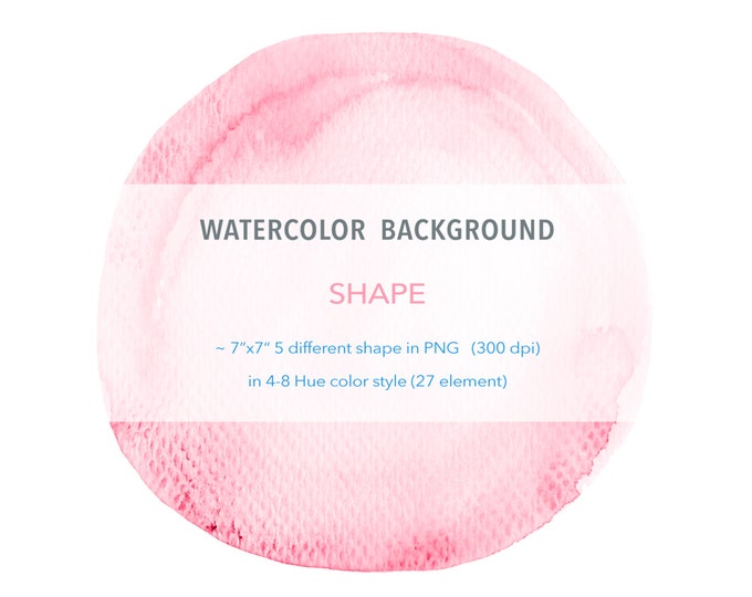Watercolor Shapes Clipart - Shapes Clipart - Square Clipart - Triangle ...