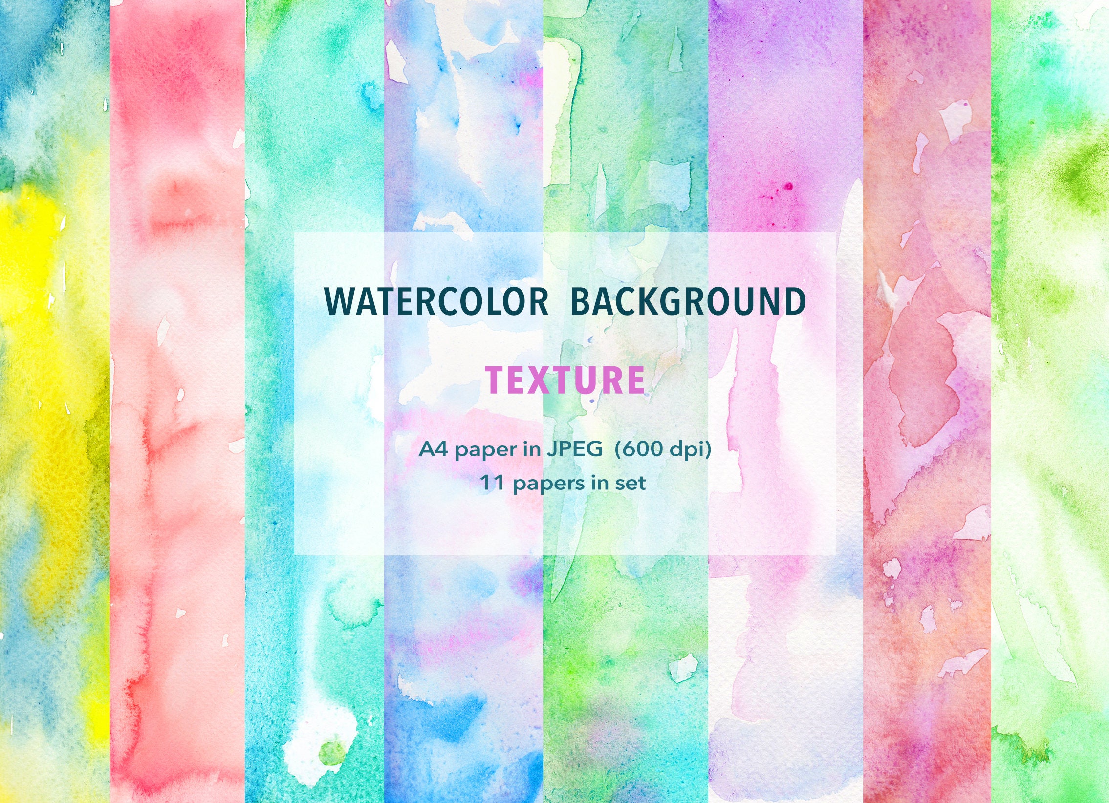 11 Watercolor Background - Texture- 11 A4 Paper Packs Printable,free ...