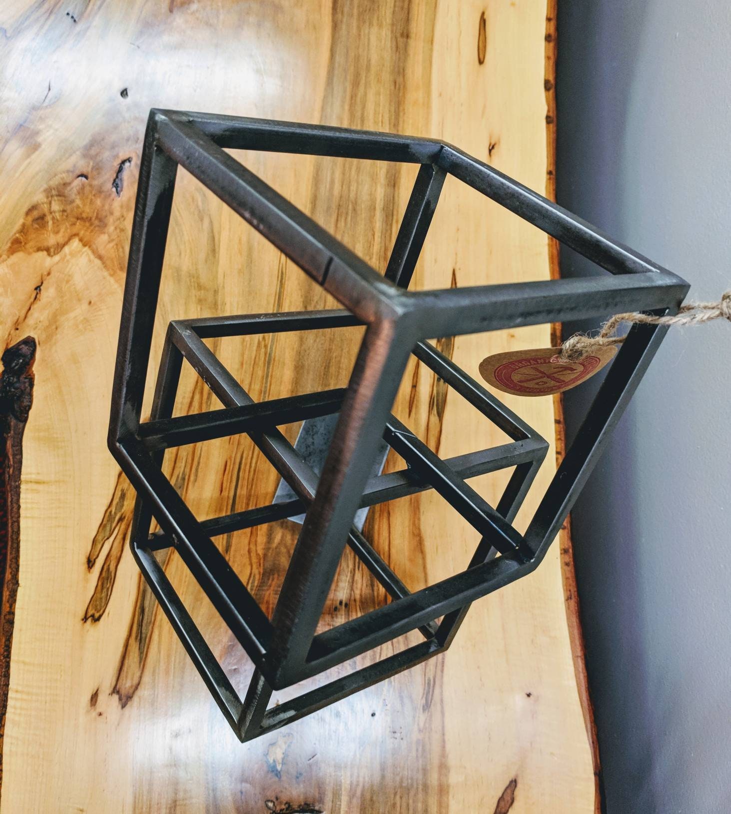 Cube Form Sculpture, Geometric Modern Steel Statue - Etsy New Zealand