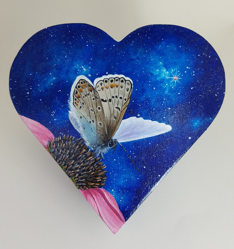 Hand Painted Box, Butterfly, Trinket, Jewellery Box, Unique, Original ...