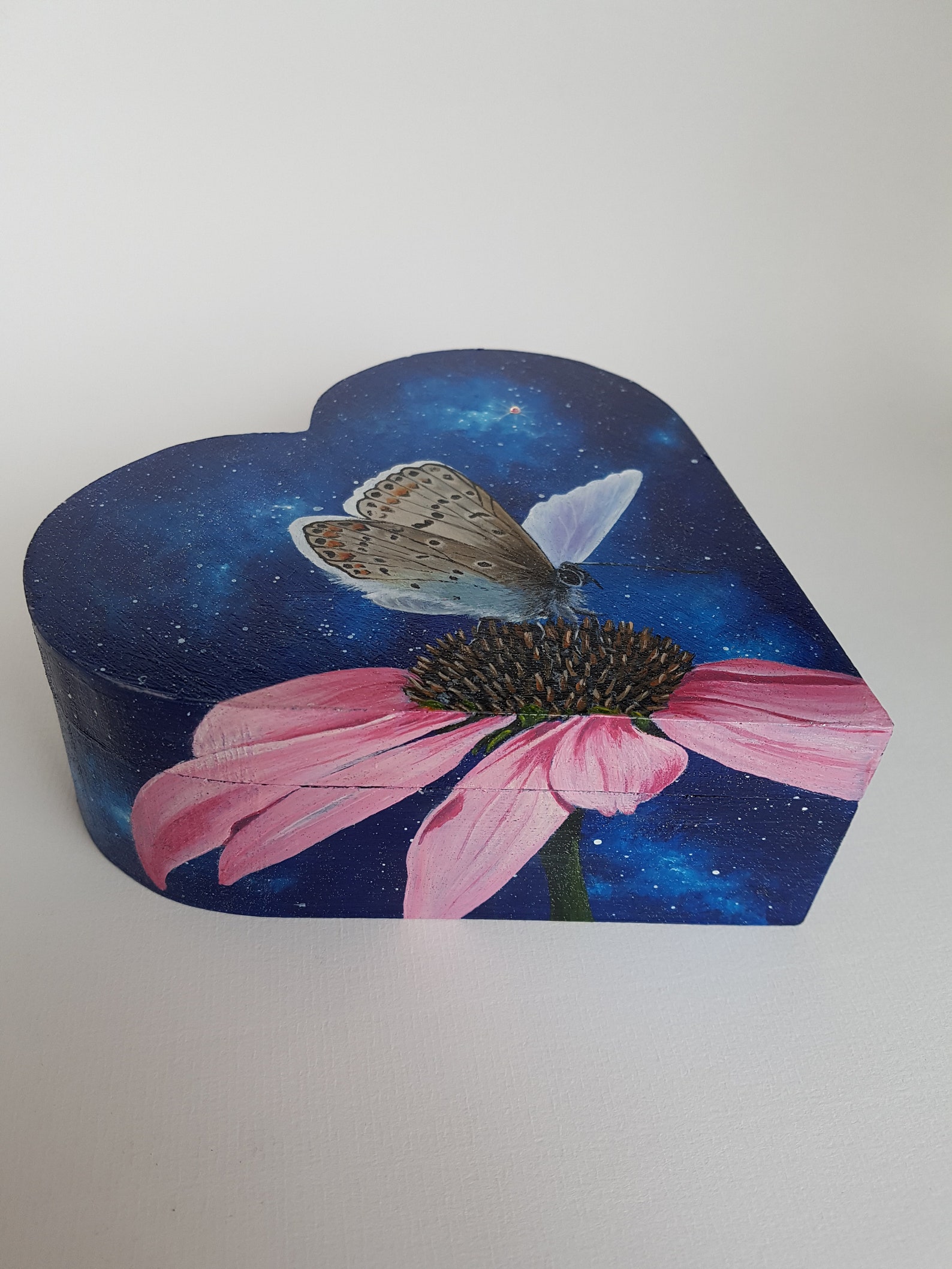 Hand Painted Box, Butterfly, Trinket, Jewellery Box, Unique, Original ...