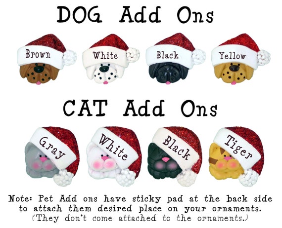 Personalized Pet Add-on for Christmas Ornaments Cat Dog Add - Etsy