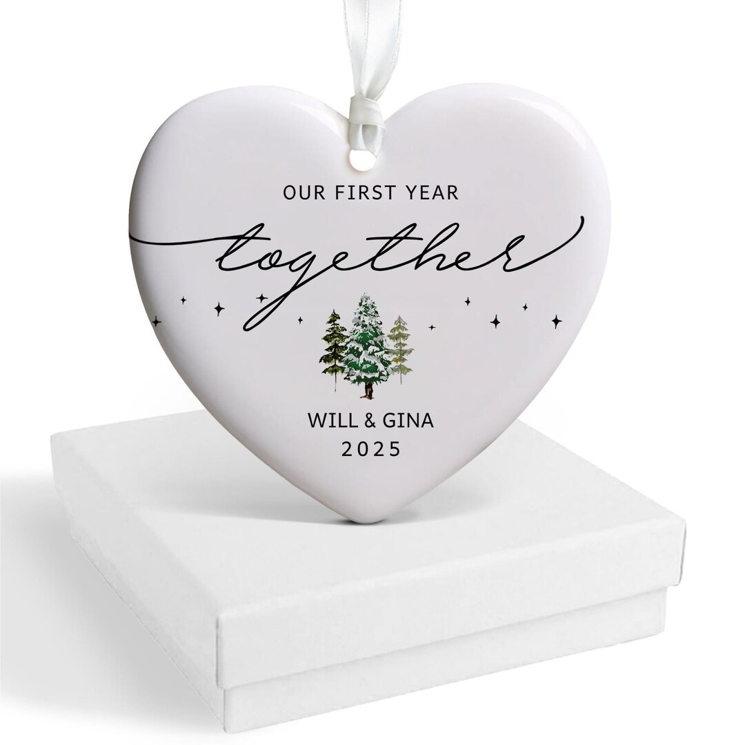 First Year Together Ornament - Couples First Year Ornament - Christmas ...