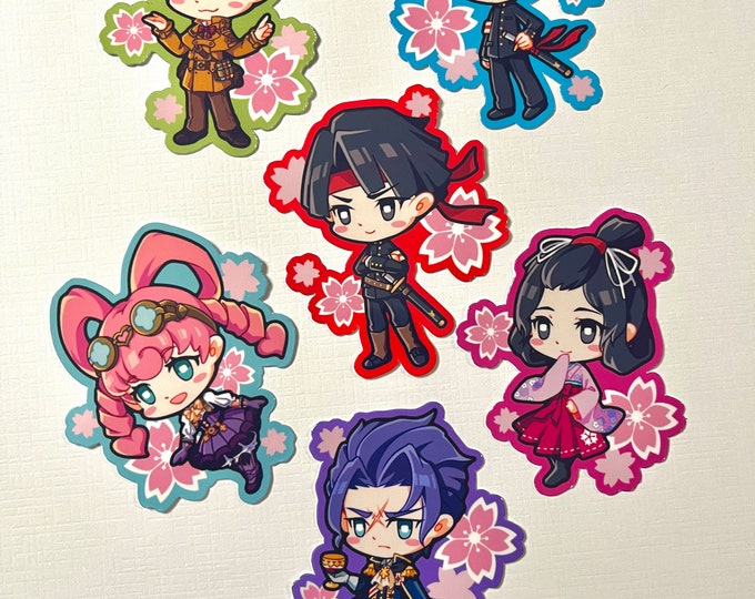 The Great Ace Attorney Vinyl Stickers. Kazuma Asogi, Naruhodo Ryunosuke ...