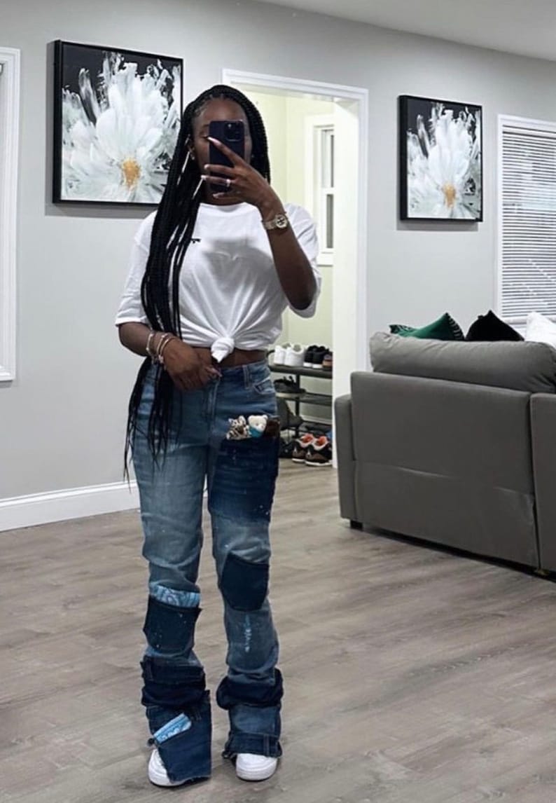 Stacked Jeans - Etsy