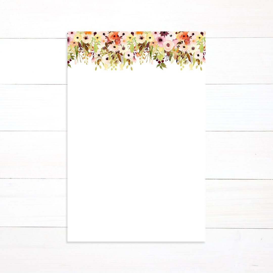 Fall Floral Notepad - Etsy