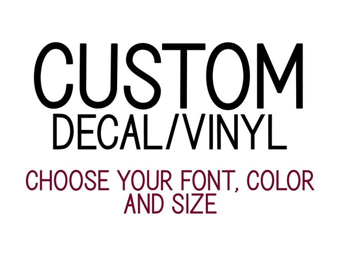Custom Decal, Name Decal, Custom Vinyl, Name Vinyl Phone Decal Decal ...