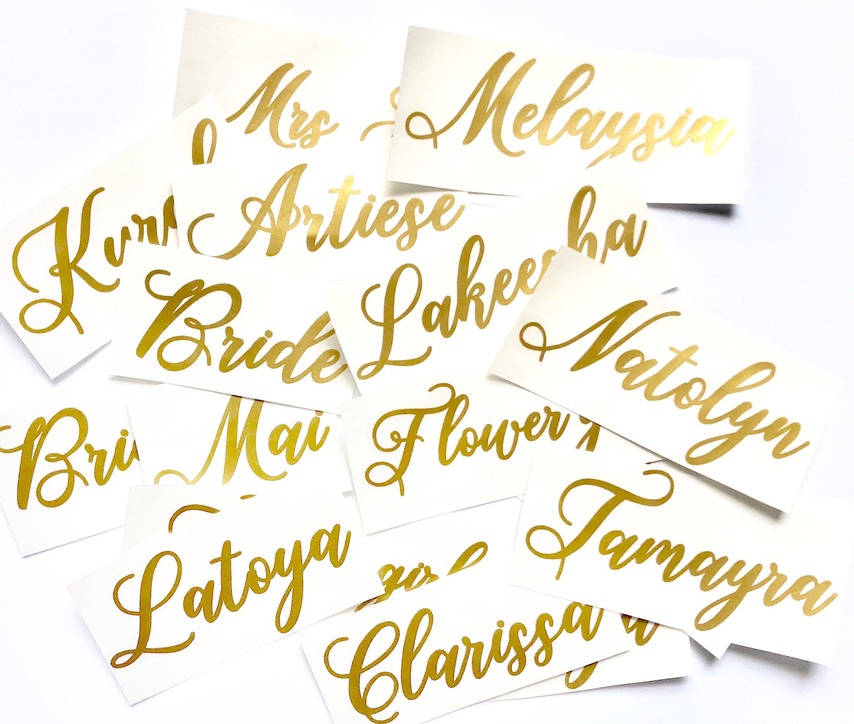 Stemless Flute Decal Stemless Champagne Flute Bridesmaid - Etsy