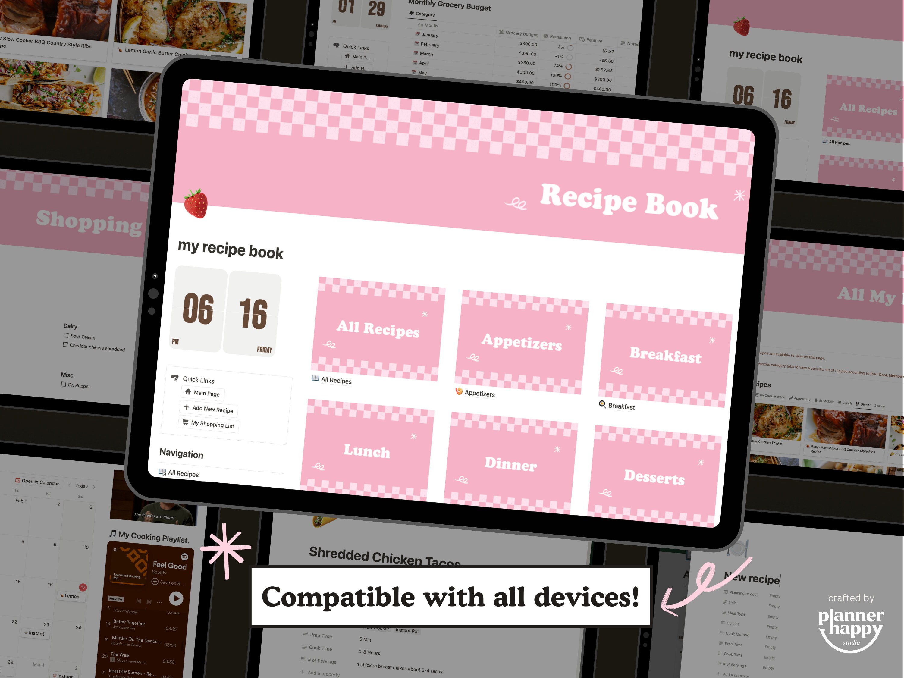 Recipe Book Notion Template, Meal Prep Notion Dashboard, Kitchen ...