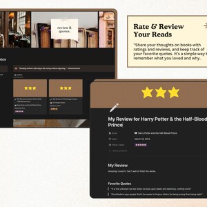 Notion Template Reading Journal, Dark Academia Book Tracker, Bookish ...