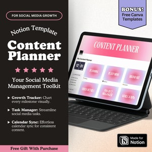 Ultimate Content Planner Notion Template: Social Media Dashboard ...