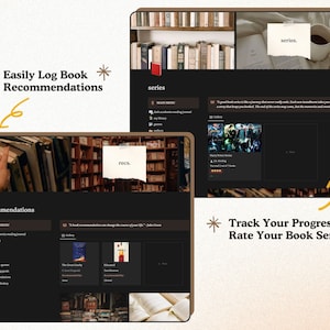 Notion Template Reading Journal, Dark Academia Book Tracker, Bookish ...