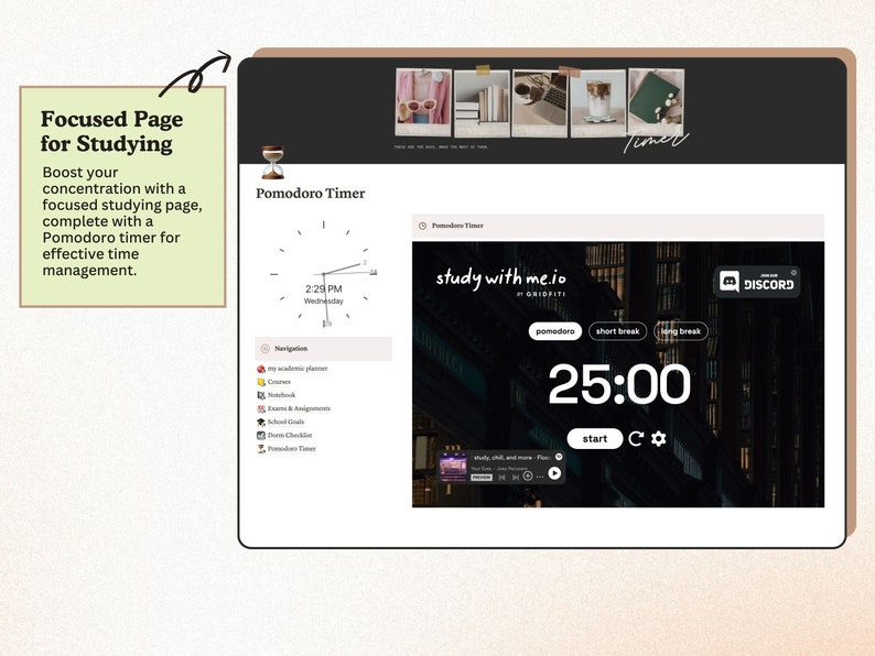 Academic Digital Planner, College Notion Template, All in One Student ...
