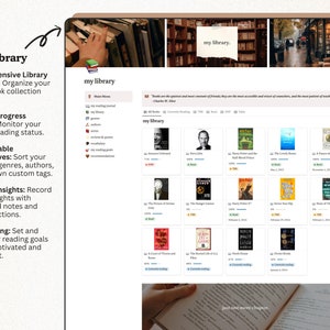 Ultimate Notion Reading Journal Template, Book Tracker Digital Planner ...
