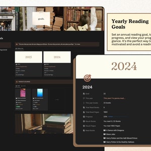 Notion Template Reading Journal, Dark Academia Book Tracker, Bookish ...