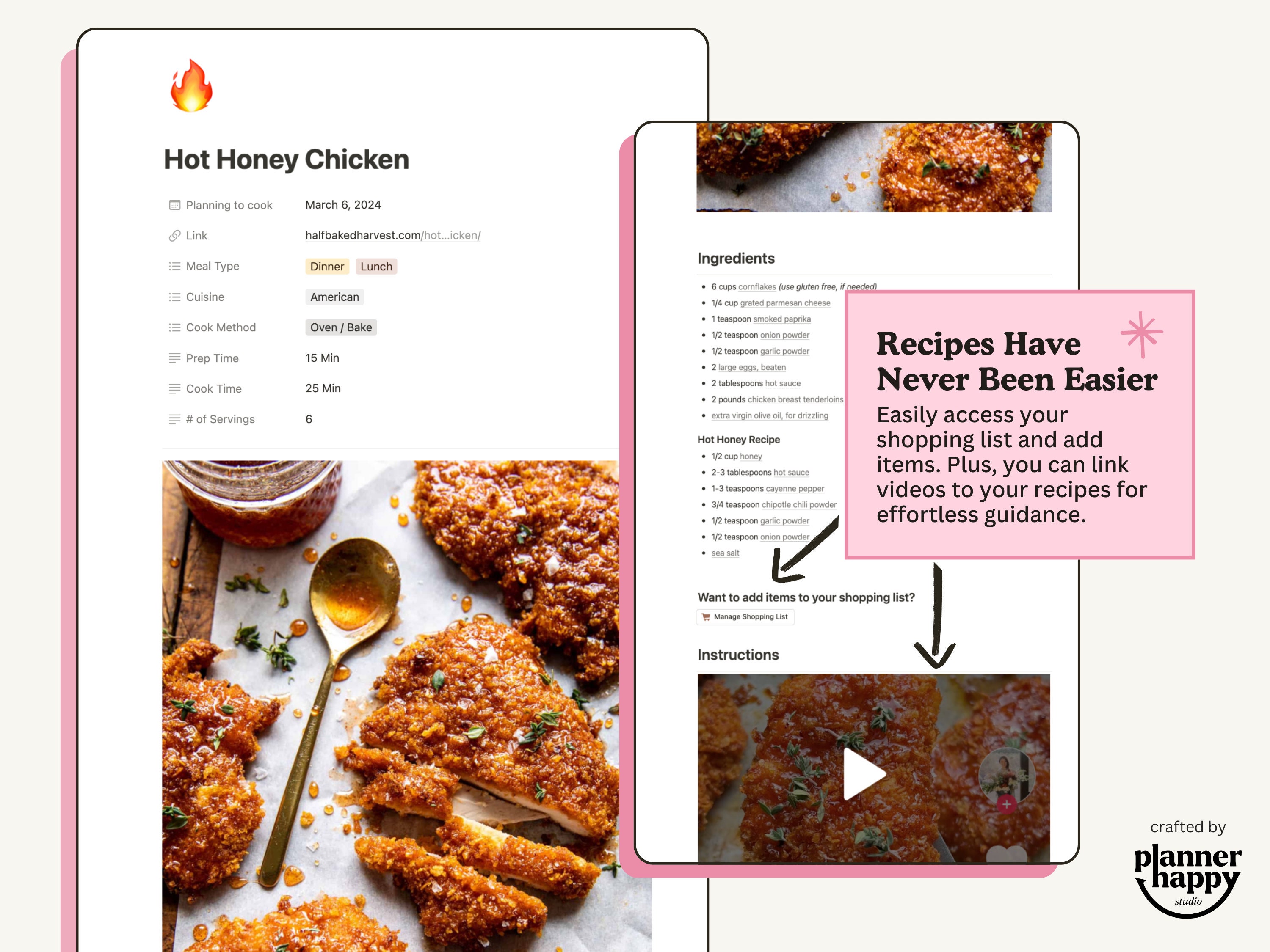 Recipe Book Notion Template, Meal Prep Notion Dashboard, Kitchen ...