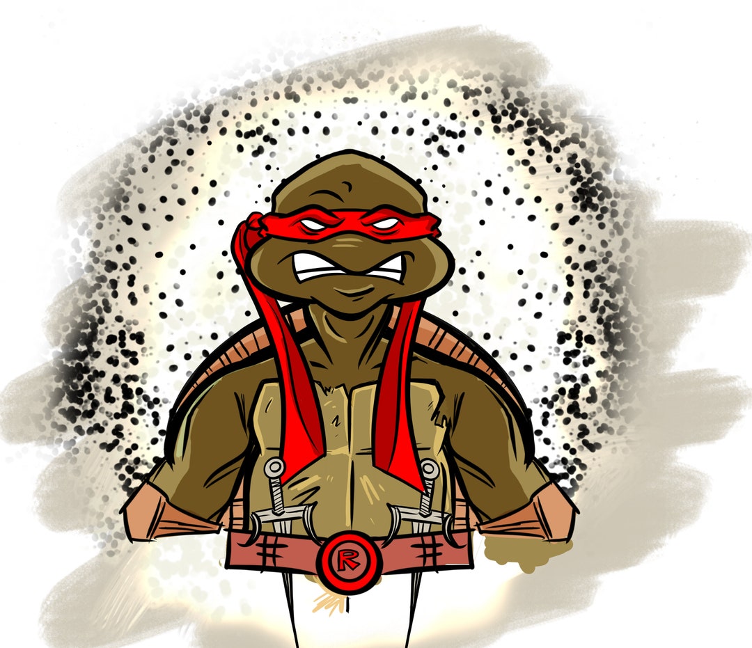 Teenage Mutant Ninja Turtles - Raphael Color Splash - Etsy