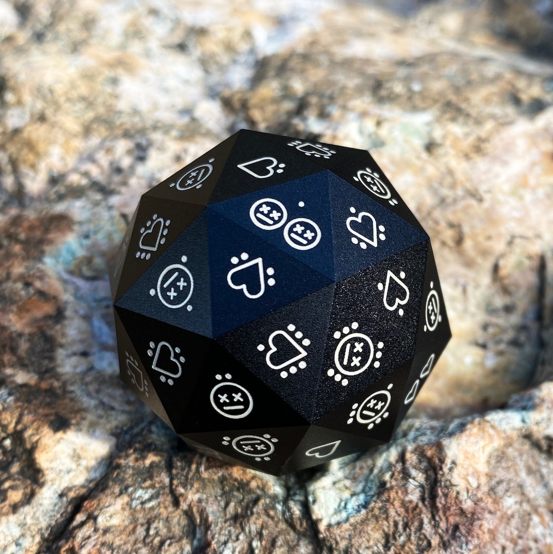 Life or Death Sixty-sided D20 Solid Metal Precision Milled Hard ...