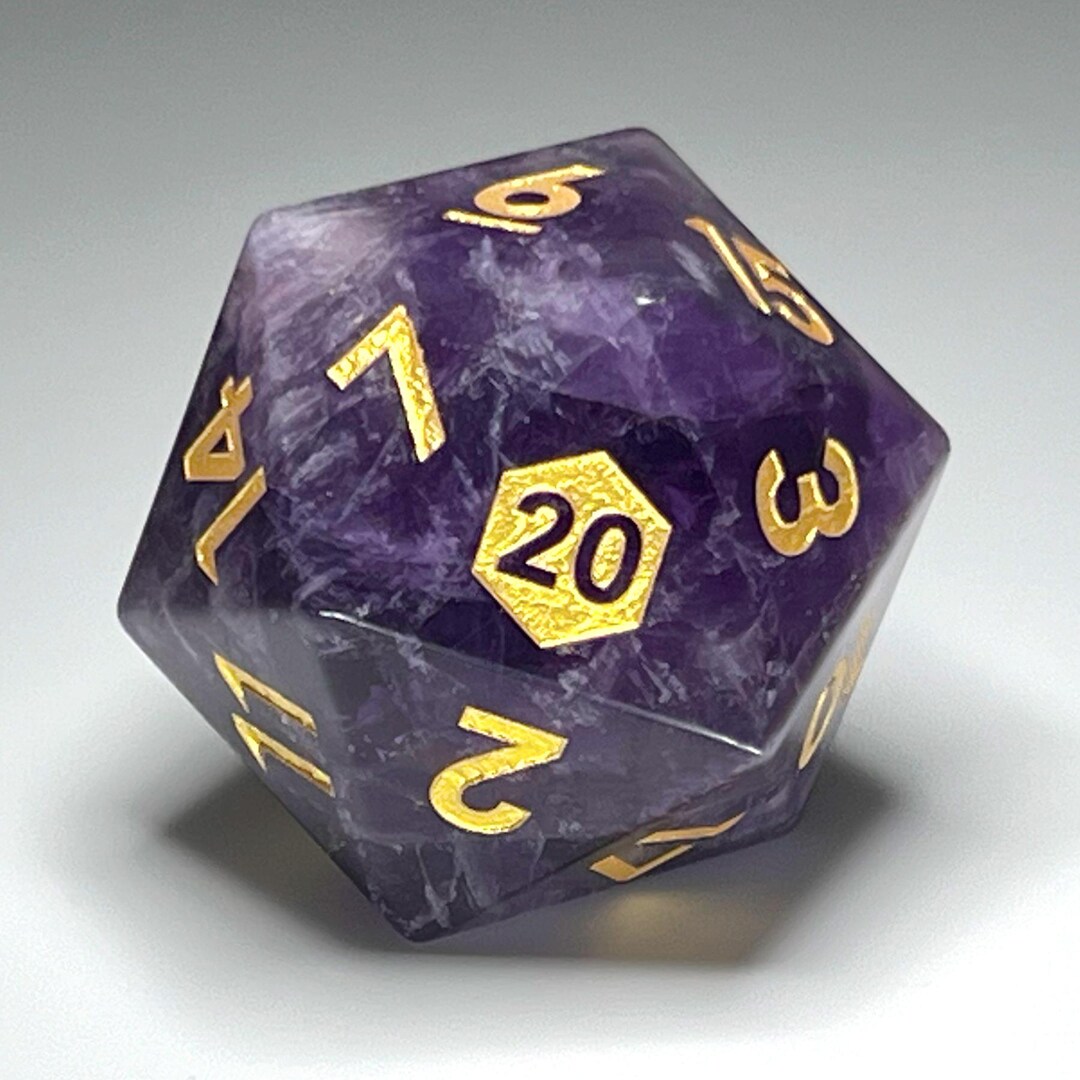 Amethyst Dice | New D4 Design | Mathematically Balanced | Natural ...